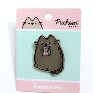 Pusheen | Jewelry | Pusheen The Cat Enamel Pins Set Of 3 Boba Strawberry Milk Apple Juice | Poshmark
